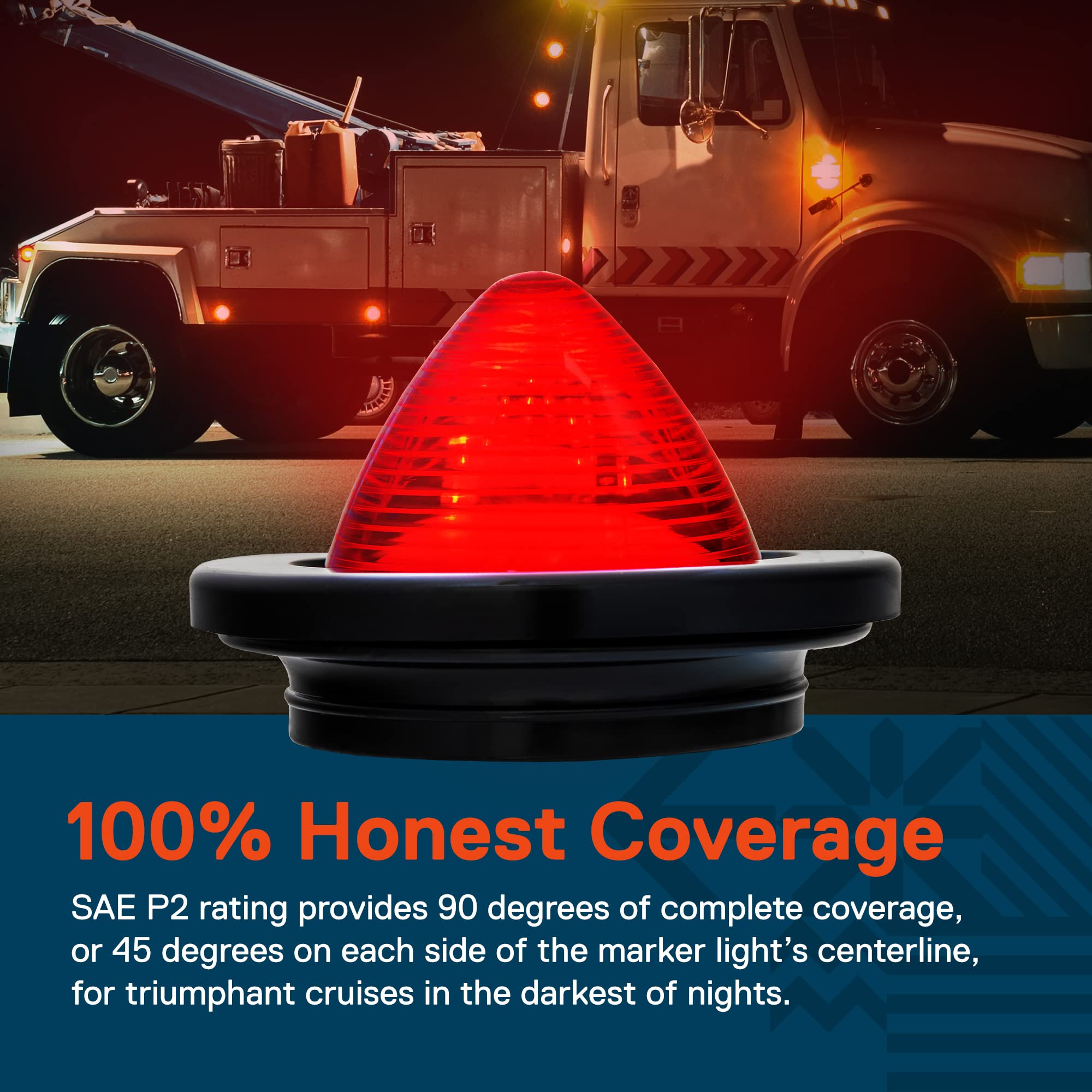 Mua TRUE MODS 2pc 2.5 Inch Round Red Beehive LED Boat Trailer Marker ...