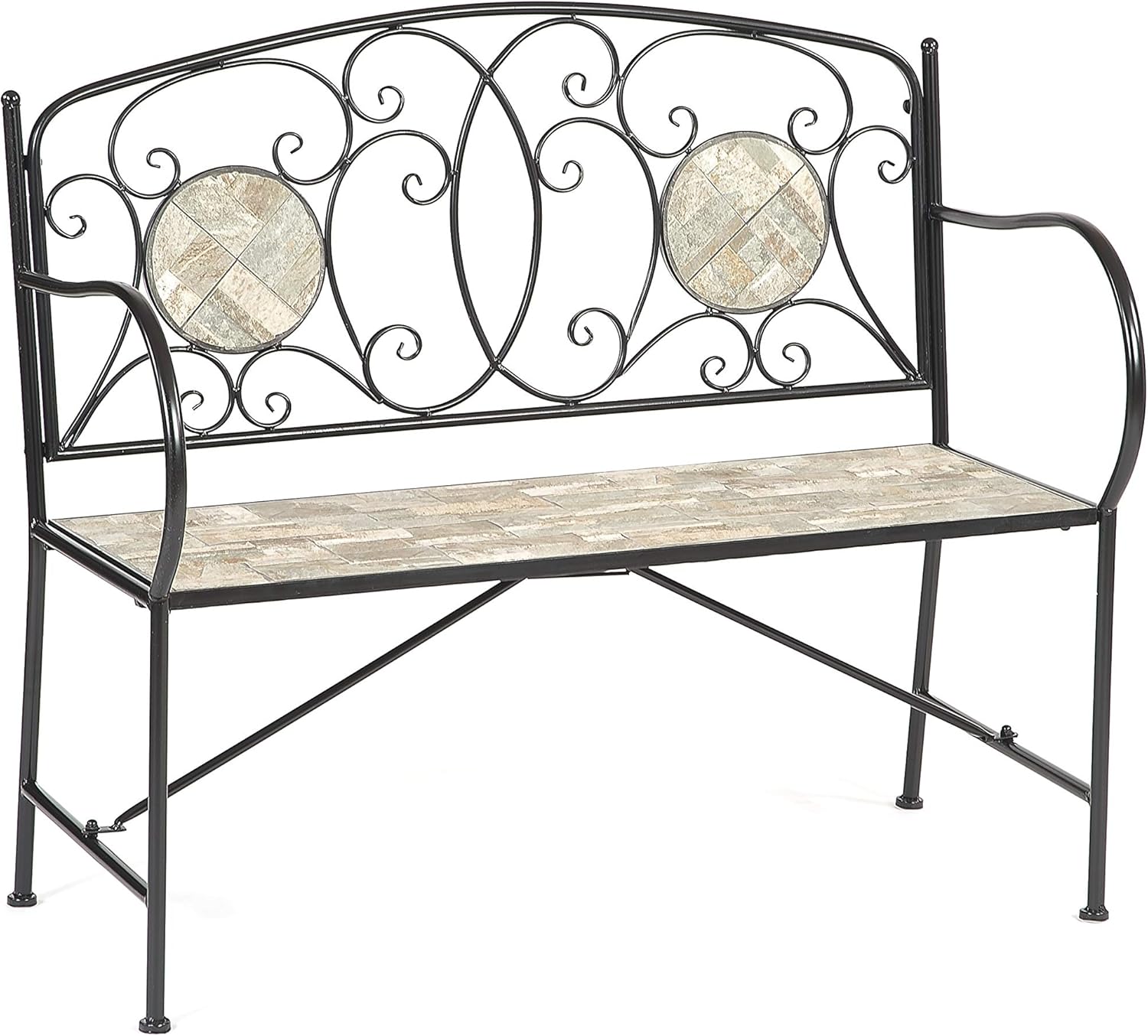Amazon.com : Suntime Outdoor Living GF07765USA Mosiac Tile Bench ...