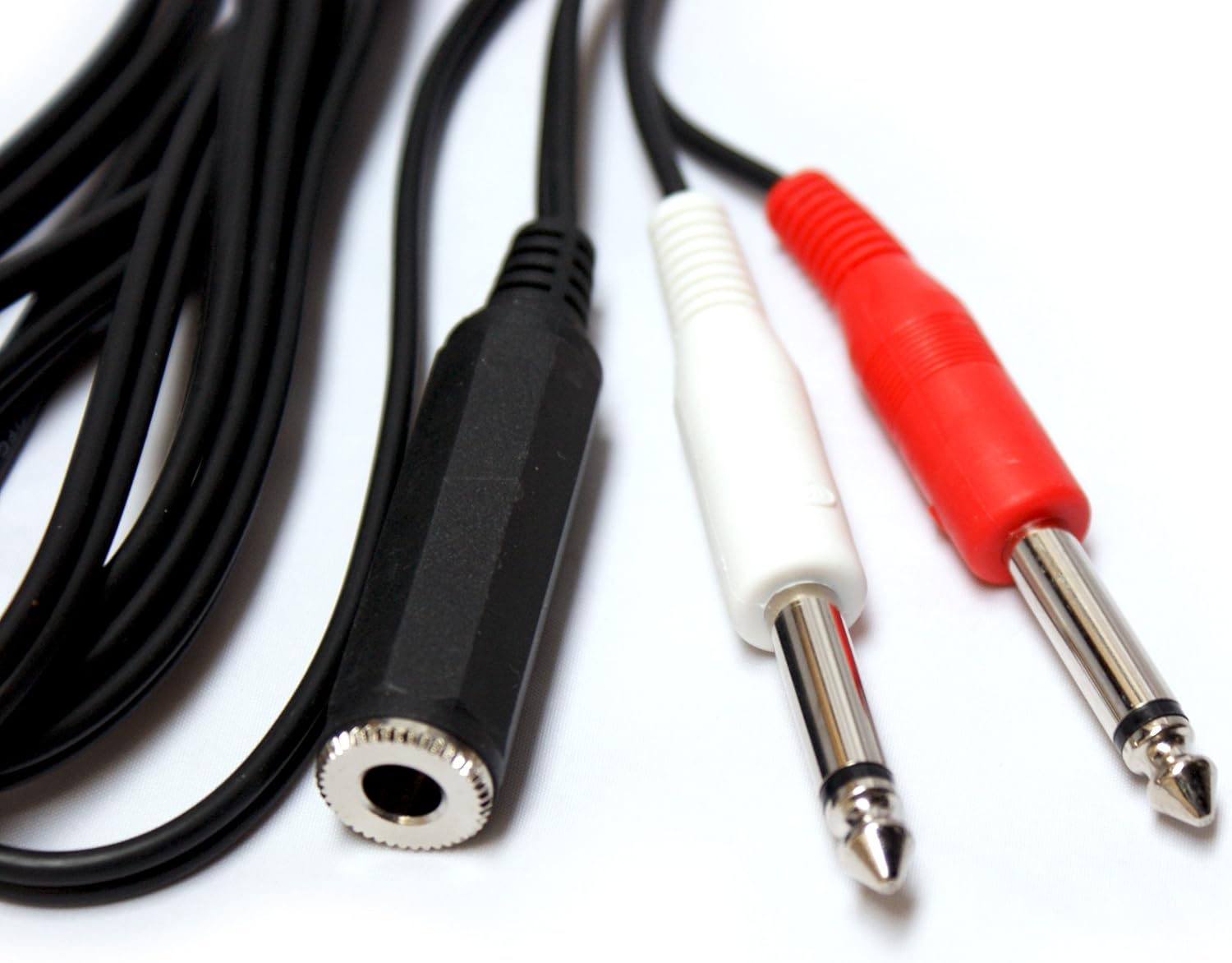 Loops 0.15m 6.35mm Stereo Headphone Socket to 2x ¼ Mono: Amazon.co.uk ...