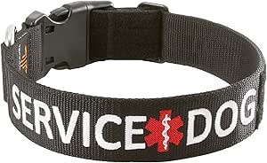 Tacticollar - Service Dog Collar, Nylon, Adjustable, Embroidery (Medium ...