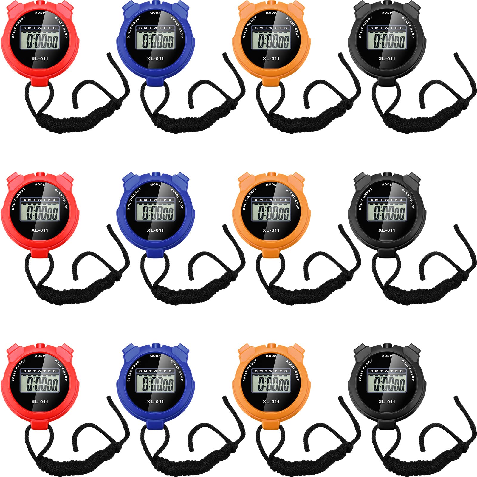 Mua TOODOO 12 Pack Multi Function Digital Stopwatch Timer Bulk Sports ...