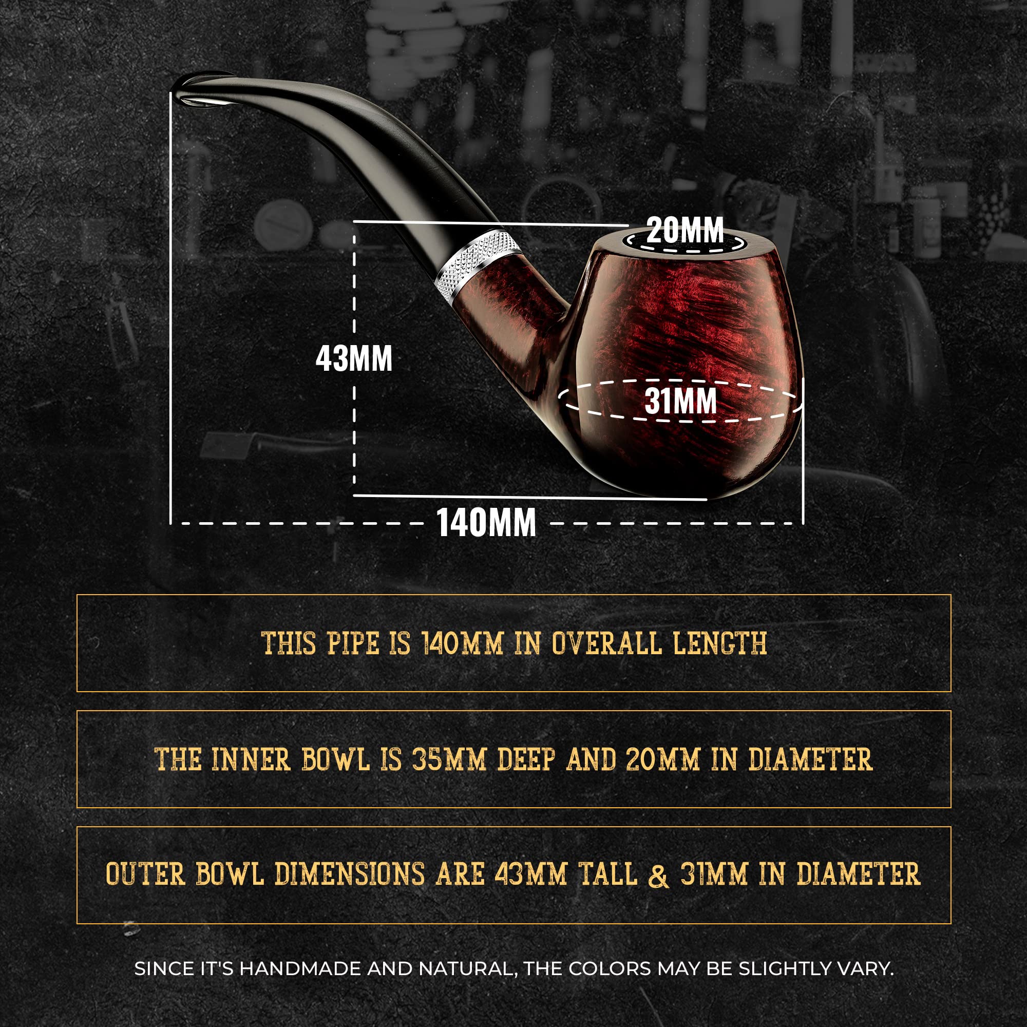 Mr. Brog Full Bent Pipe - Model No: 82 Consul Pecan - Mediterranean ...