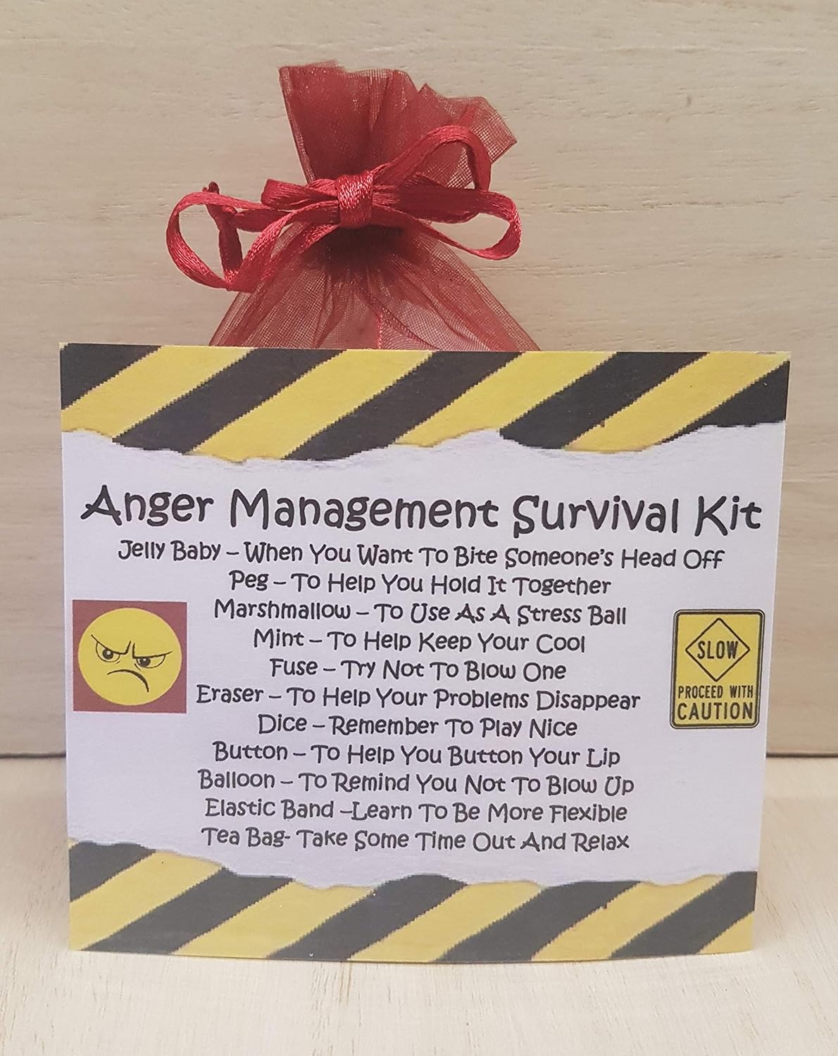 Anger Management Survival Kit - Fun Novelty Gift & Card Keepsake Secret ...