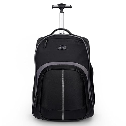 Targus 16 Inch Compact Rolling Backpack, Black - Wheeled Travel Bag ...