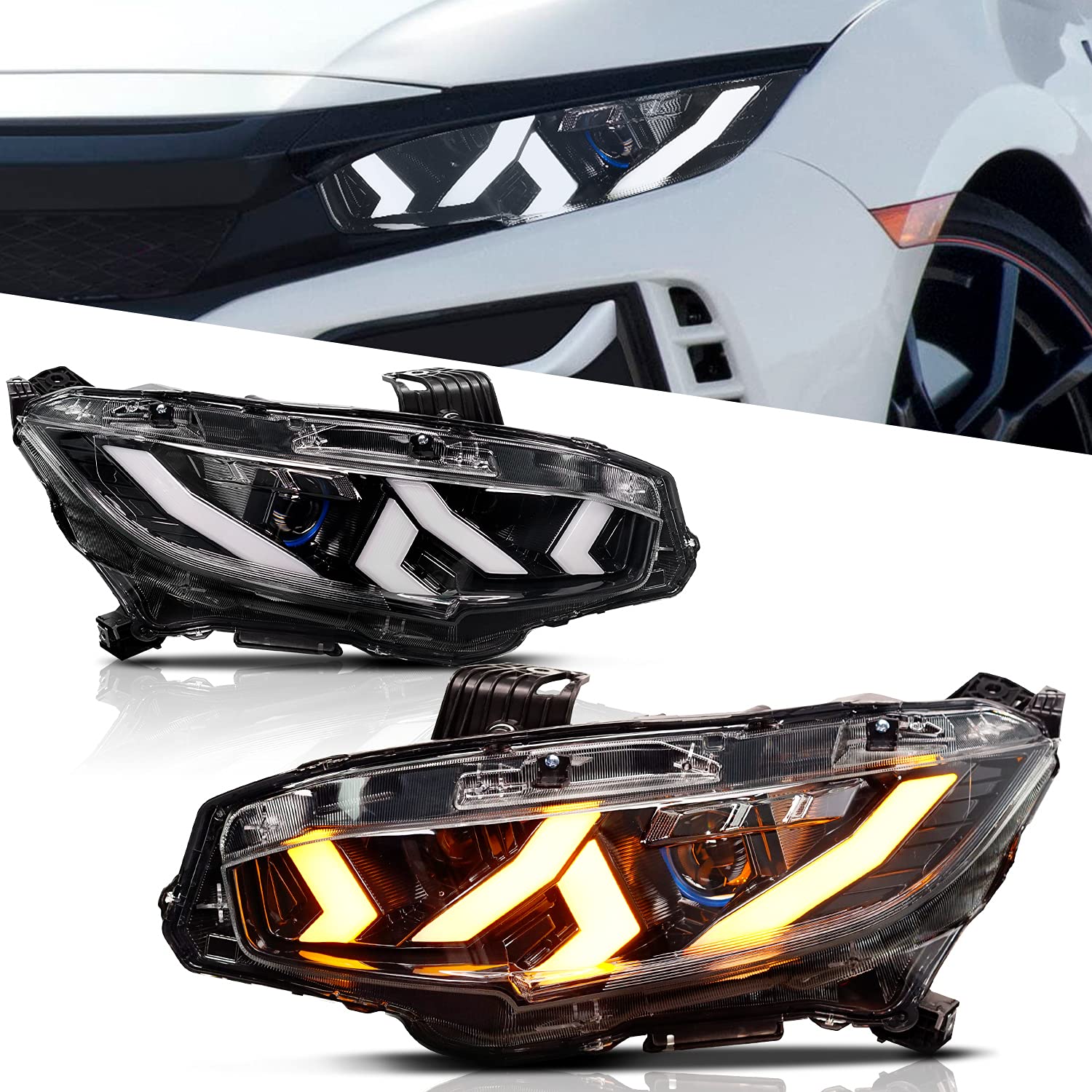 Mua YUANZHENG Honda Civic Headlight FK7 FK8 Type R FC1 Headlamp All LED ...