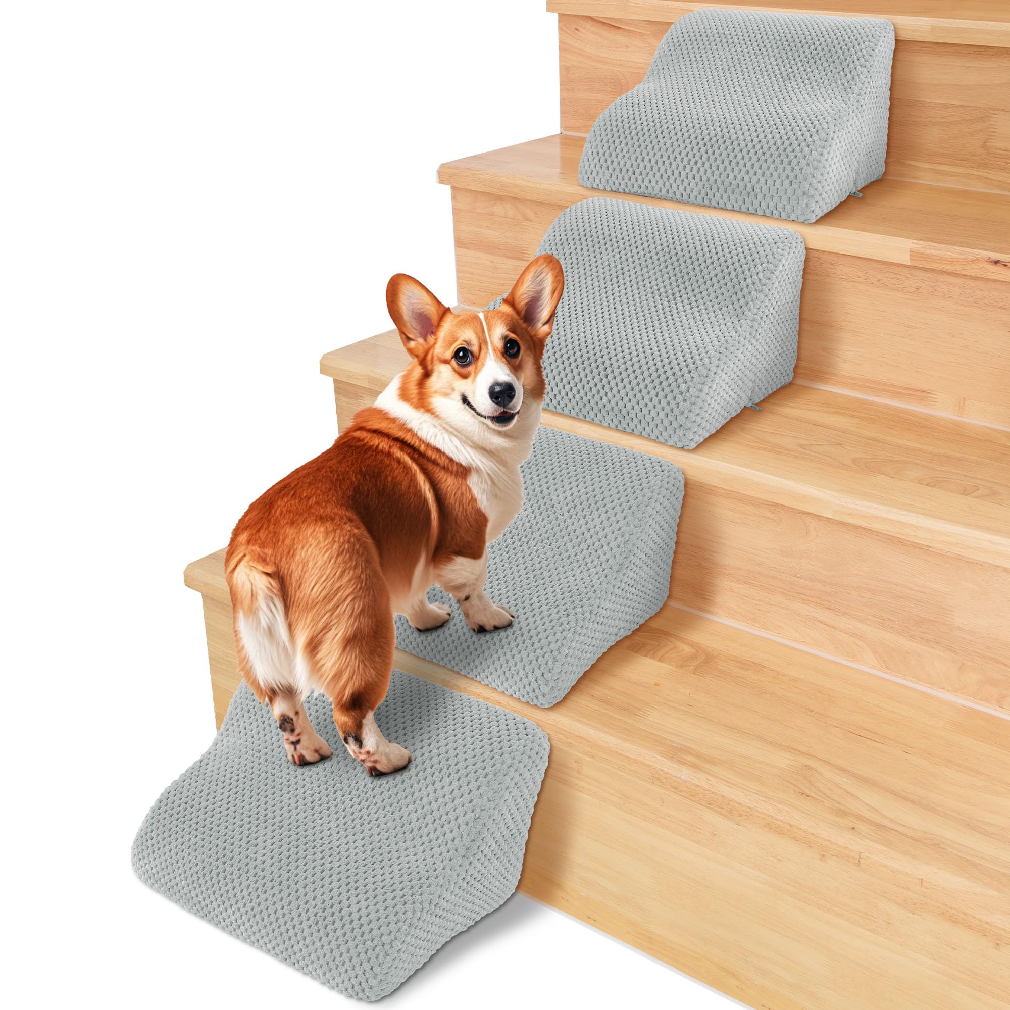 HOMBYS Dog Ramp for Stairs,Dog Stairs for Small Dog, Modular Pet Stairs ...