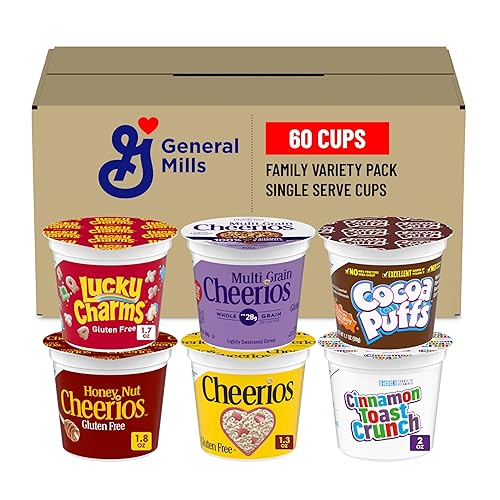 General Mills Cereals Cup Assorted Family Variety Pack (Pack of 60) in ...