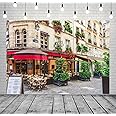 Amazon.com : BELECO 5x3ft Fabric Paris Street Cafe Backdrop for ...