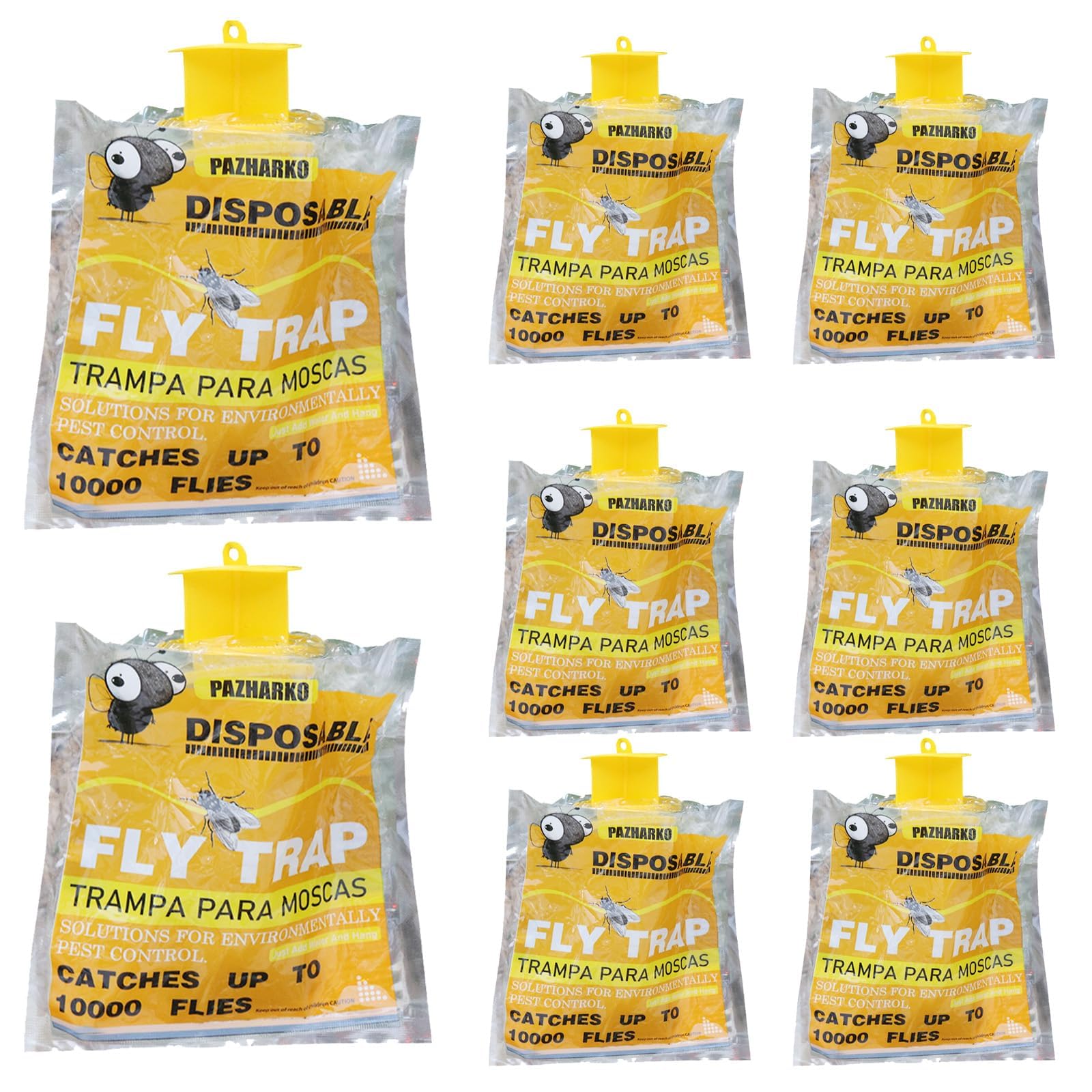 Fly Traps Outdoor, Disposable Hanging Fly Traps Bag, Upgraded 40g Bait ...