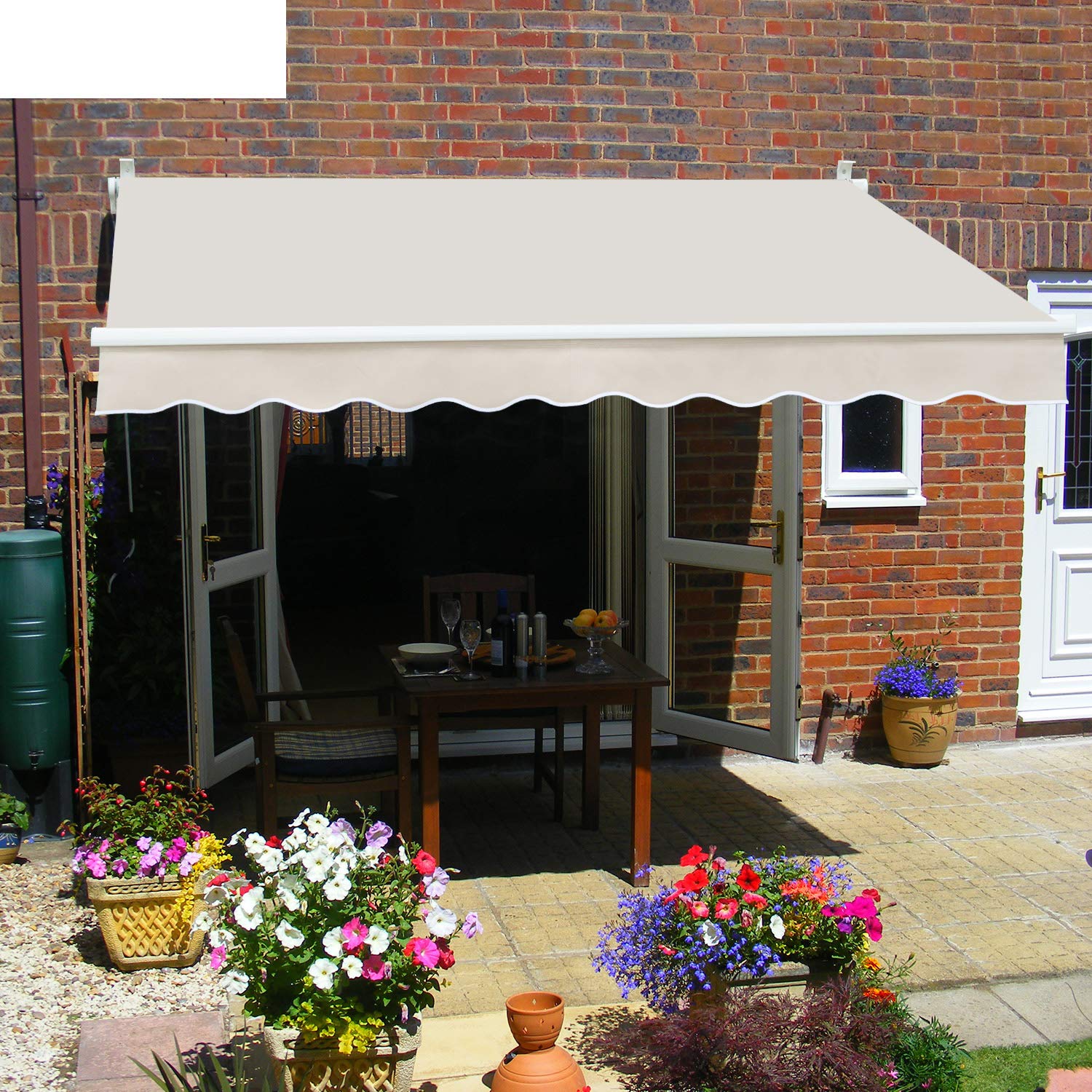 Diensweek 8'x7' Patio Awning Retractable Fully Assembled Manual ...