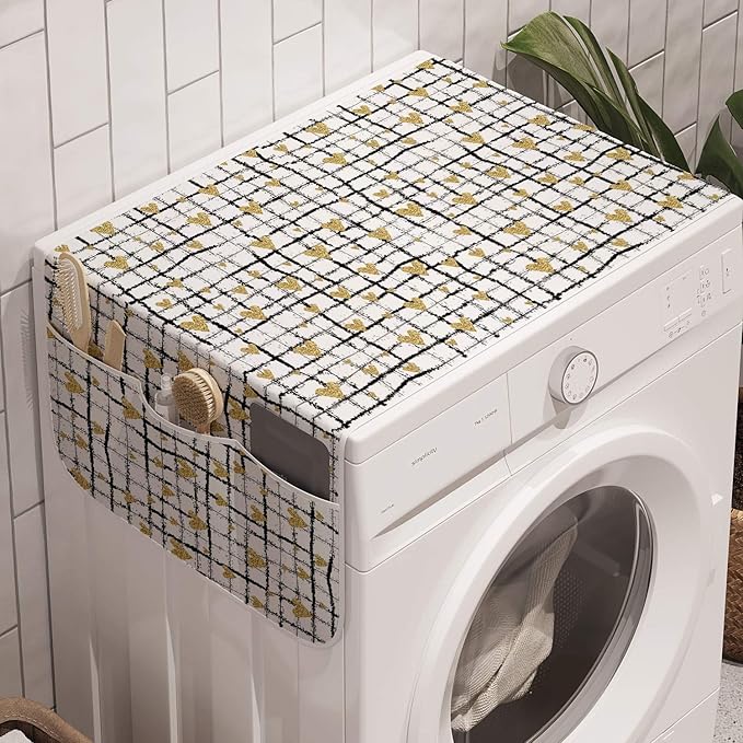 Amazon.com: Lunarable Hearts Washing Machine Organizer, Romantic ...