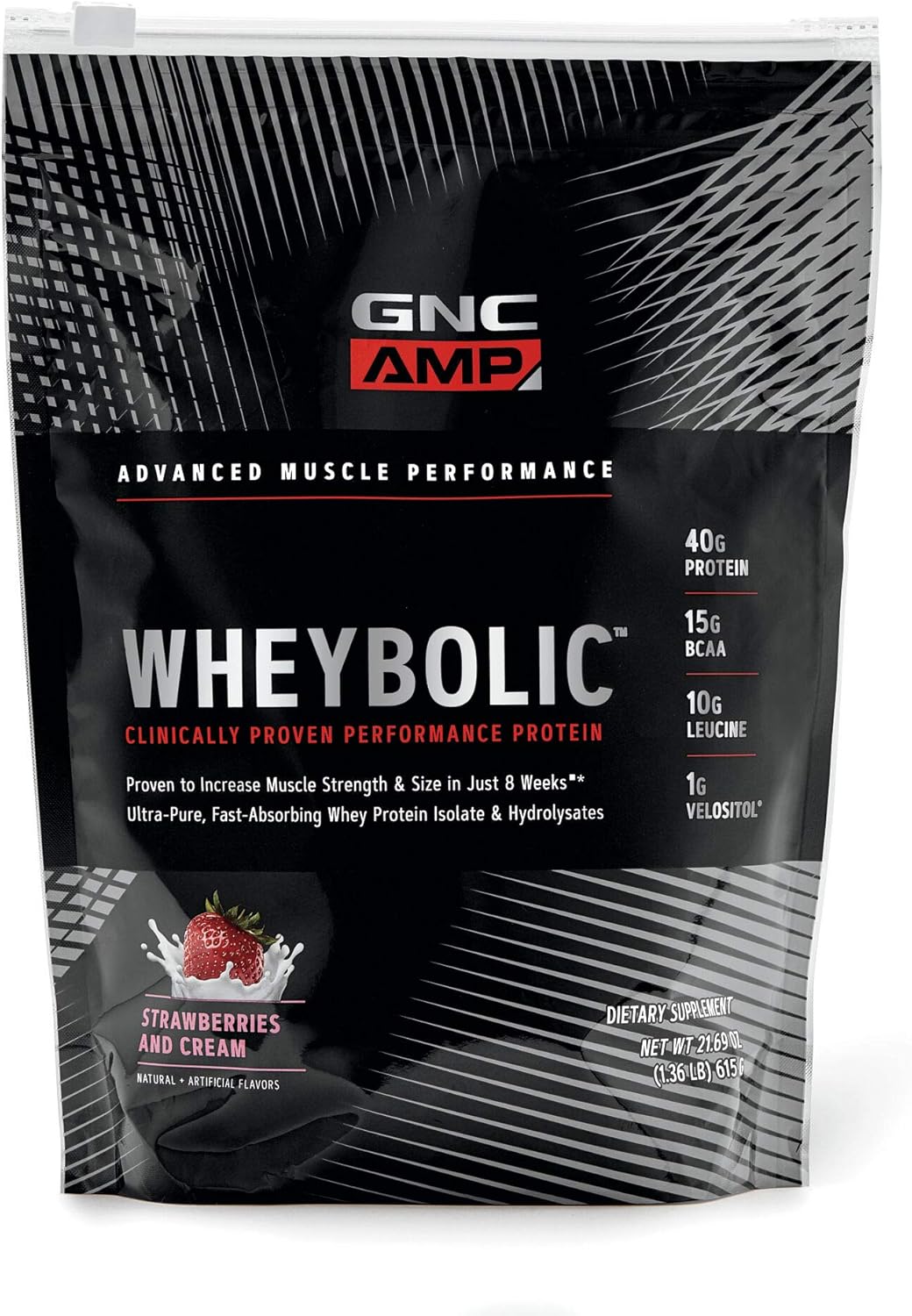 Amazon.com: GNC AMP Wheybolic Whey Protein Powder - Strawberries and ...