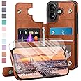 Amazon.com: DJDUCK Compatible with iPhone 16 Case Wallet, Card Holder Case with [2 Screen ...