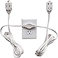 W4W, Twin Extension Cord Power Strip - 18 Foot Cord - 9 feet on Each ...