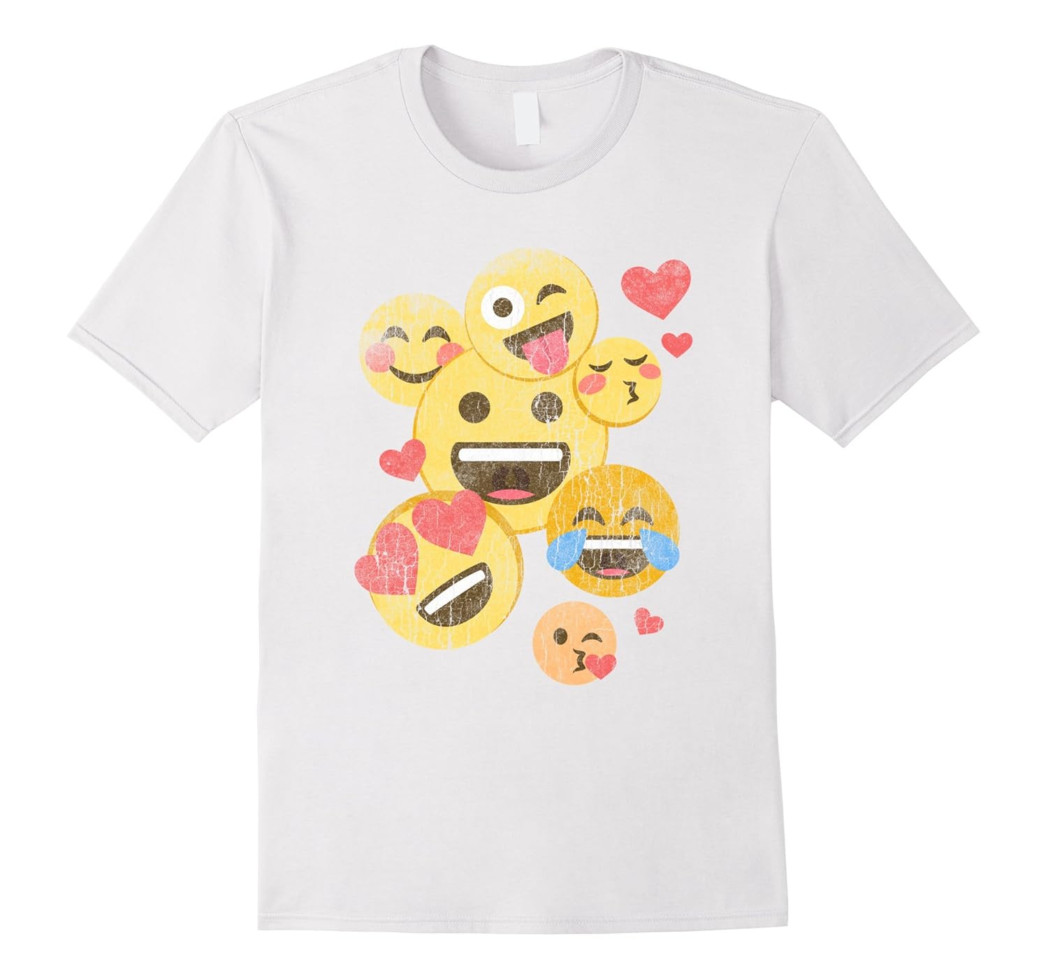 Emoji Emoticon Cute Funny T Shirt Tee Smiley Heart Love-TD – Teedep
