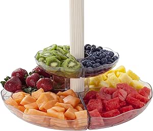 Amazon.com | CreativeWare 2-Tier Carousel Tray: Serving Trays