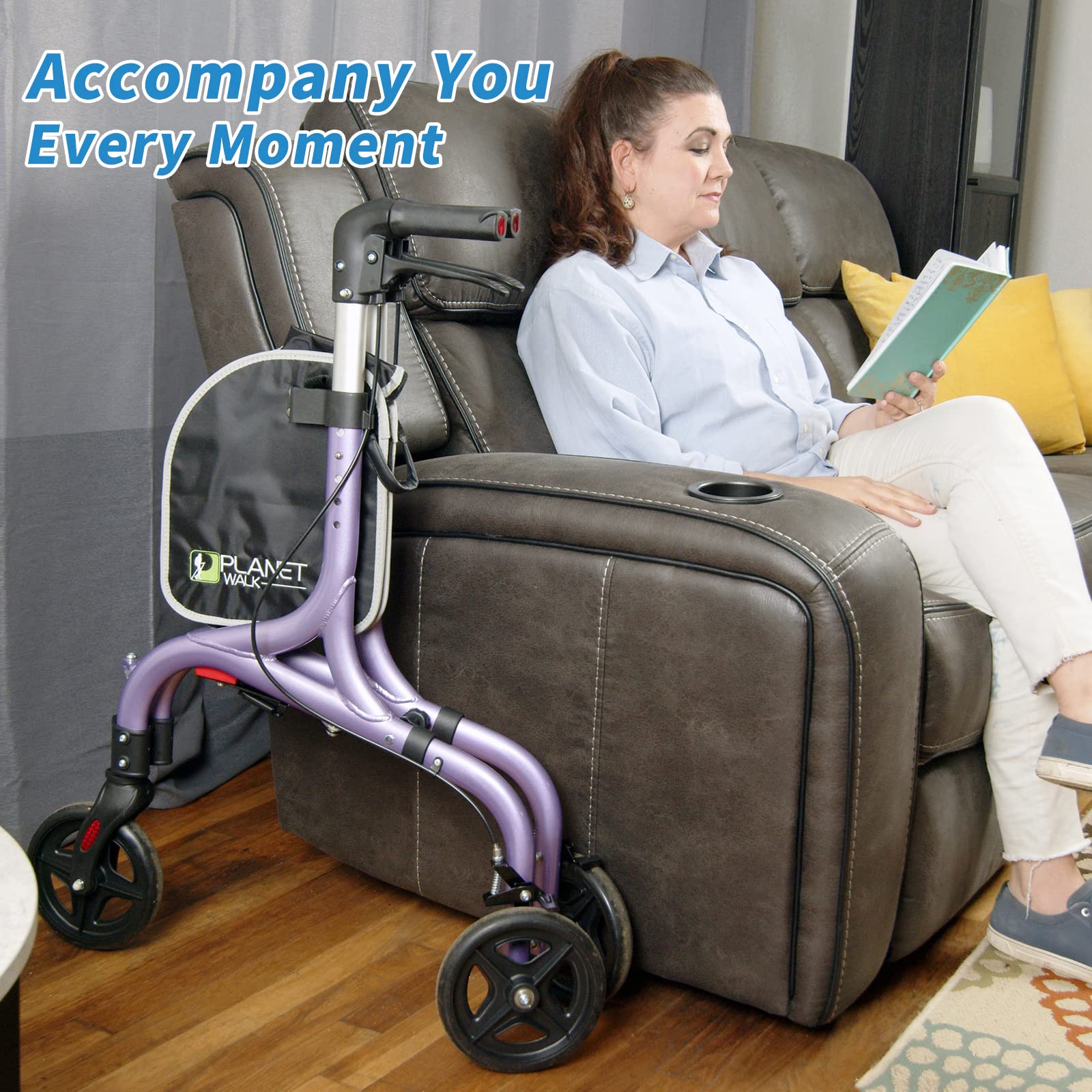 Mua Planetwalk Premium 3 Wheel Rollator Walker for Seniors - Ultra ...