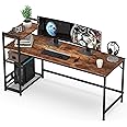 HOMIDEC Computer Desk, Writing Office Desk with Bookshelf, 63 Inch ...