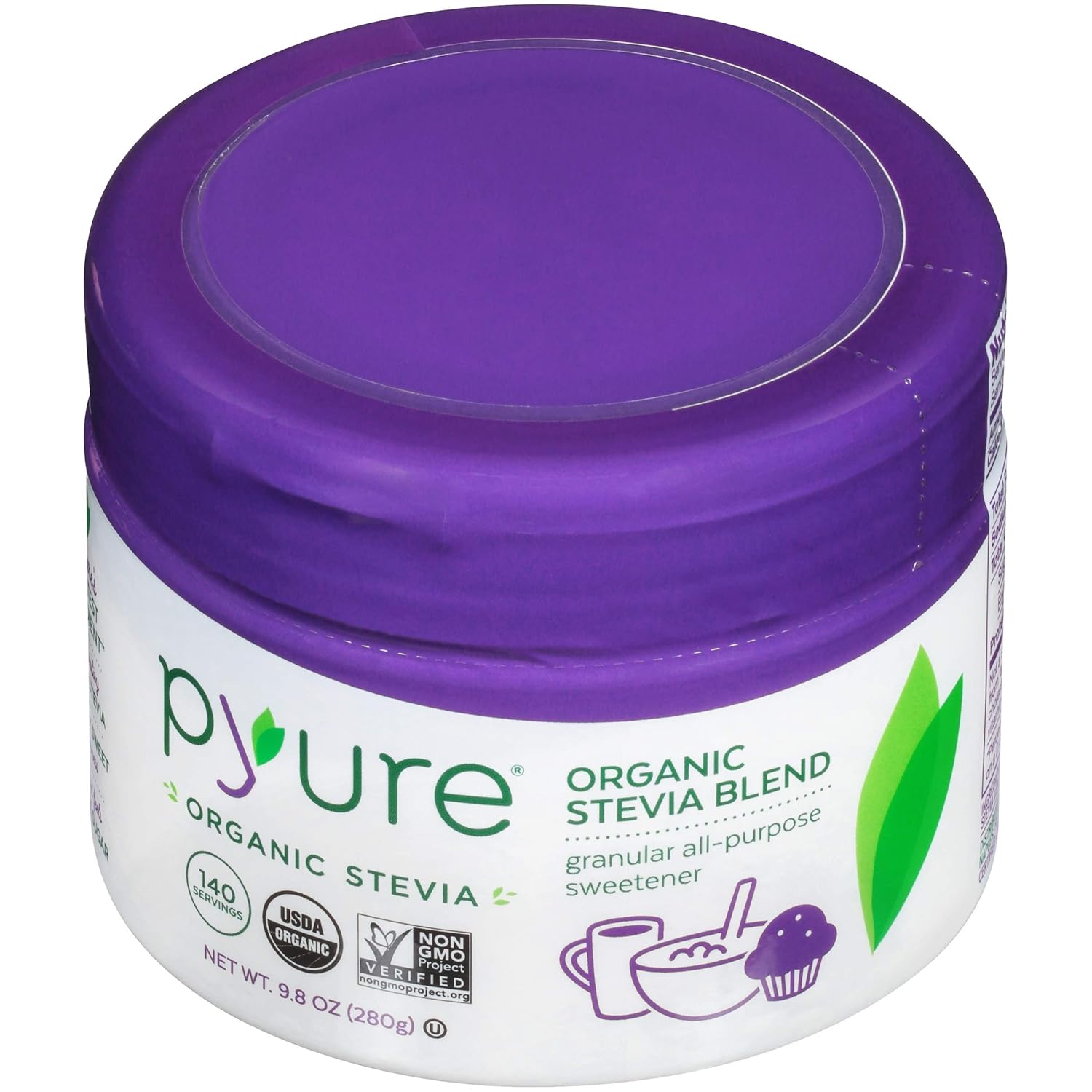 Pyure Organic Stevia Sweetener Blend, 2:1 Sugar Substitute, Granular ...