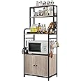 Amazon.com: Topeakmart Kitchen Baker's Rack with Storage Shelves, 4 ...