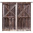 Amazon.com: YUANZU Rustic Barn Door Curtains W52 x L84 Inch Rod Pocket ...