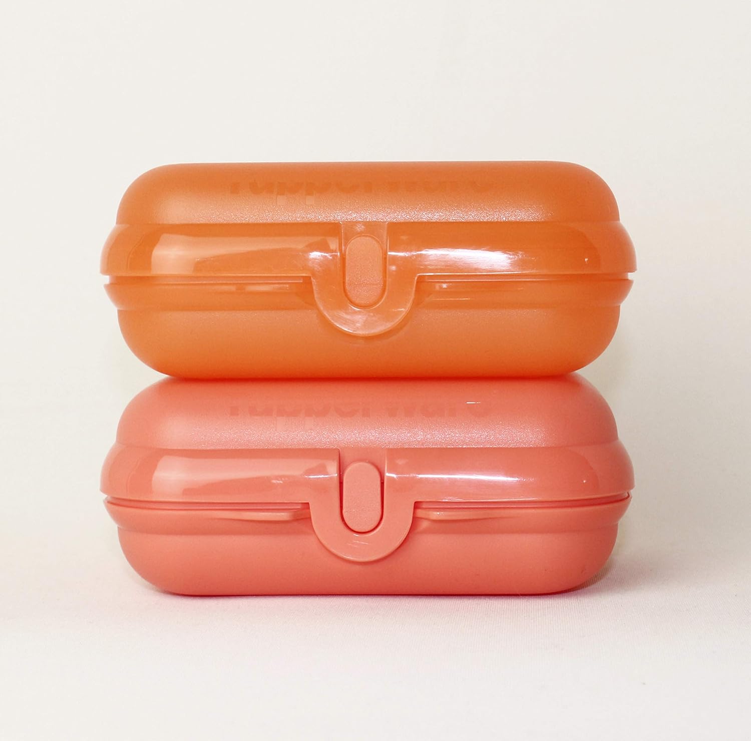 TUPPERWARE Twin 2X Größe 2 in Ziegelrot + Orange - Lunchbox ...