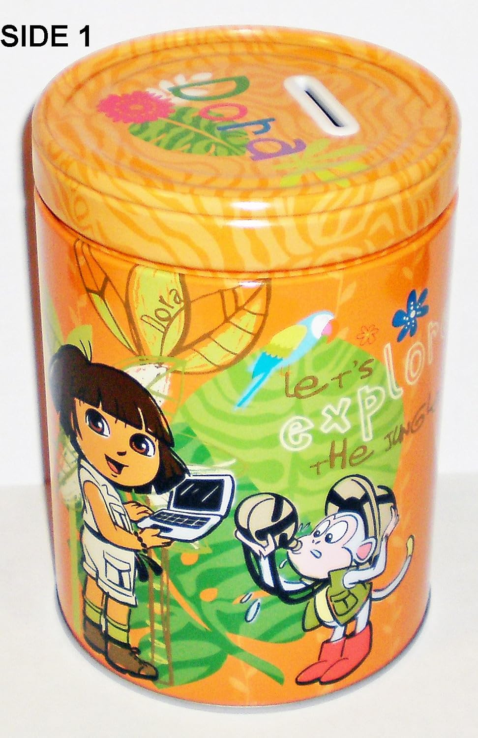 Round Coin Bank - Dora the Explorer - Jungle Tin Box New Gifts Toys ...