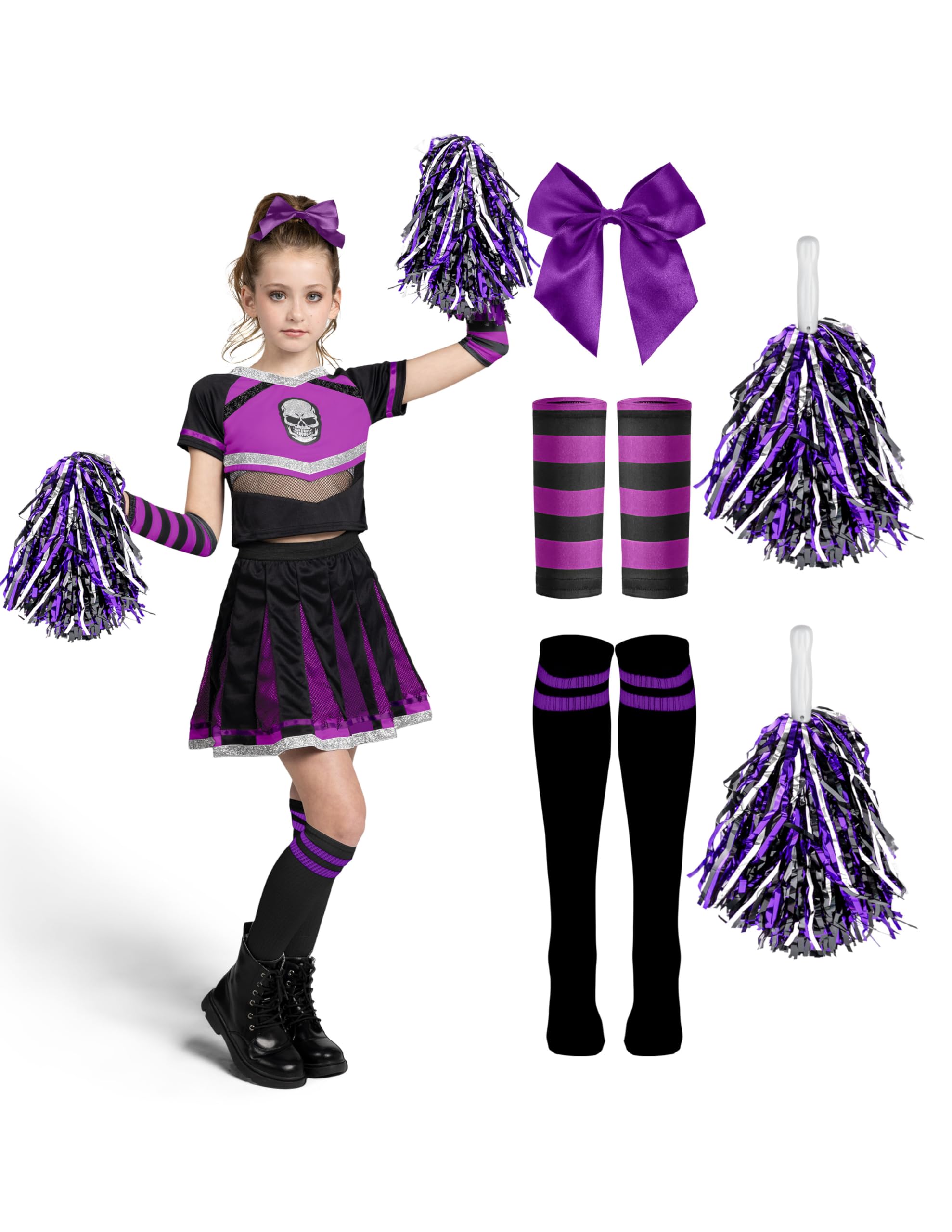 Spooktacular Creations Halloween Cheerleader Costume Girls, Bad Spirit ...