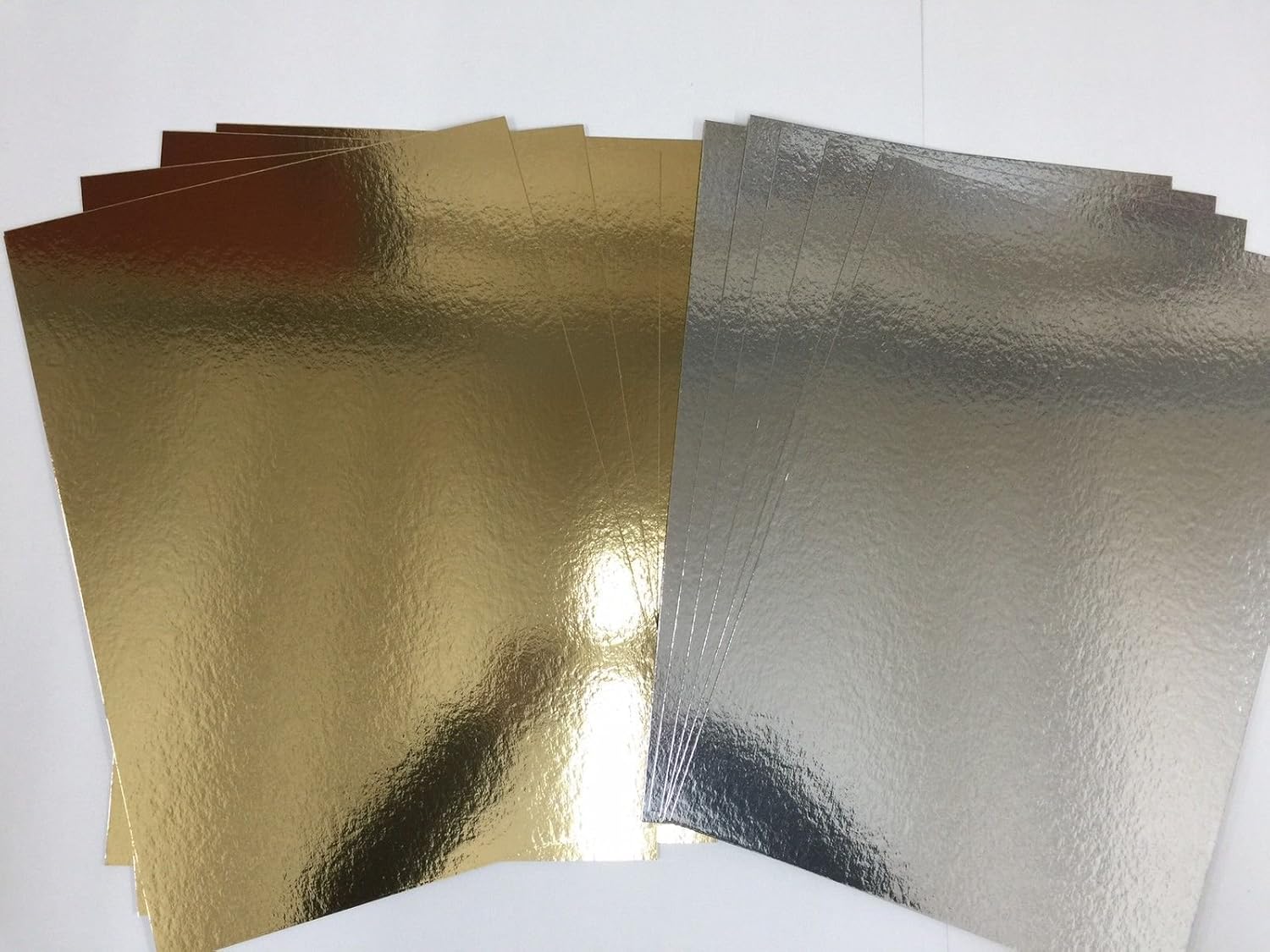 Gold & Silver Mirror Mirri Card Board - Xmas Metallic 1200micron 1.2mm ...