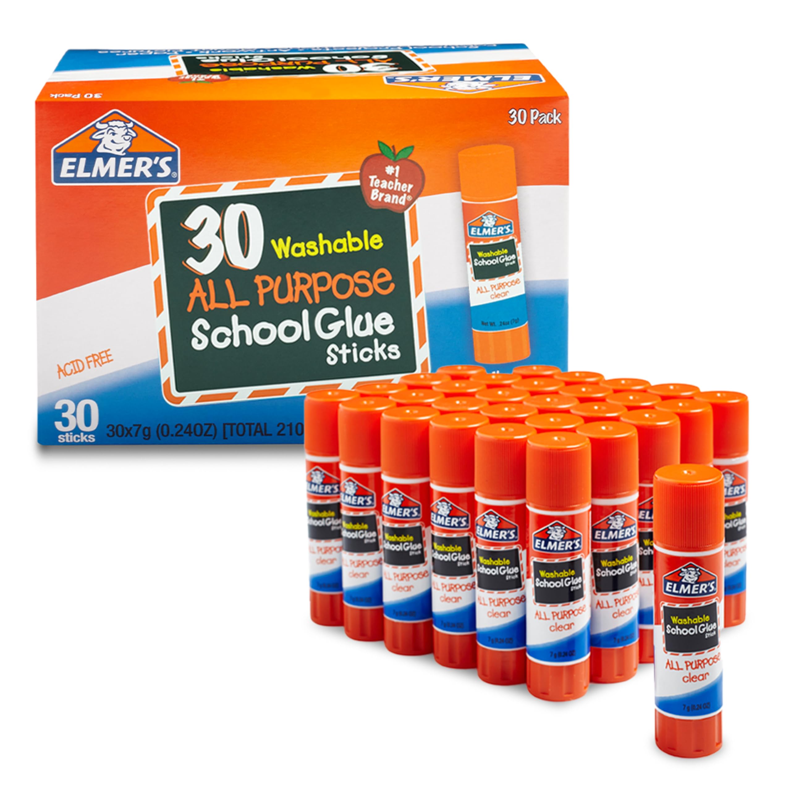 Mua Elmer's All Purpose School Glue Sticks, Washable, 7 Grams, 30 Count ...