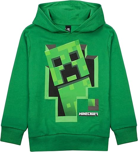 Minecraft Creeper Inside Boys Sudadera con Capucha Verde Gamer Kids ...