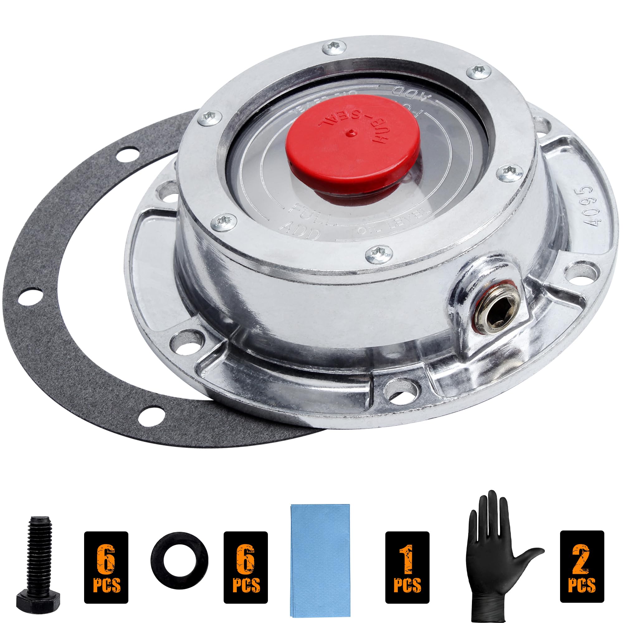 Vitonsbay 343-4095 6 Hole Aluminum Steer Hub Cap with Side Pipe Plug ...