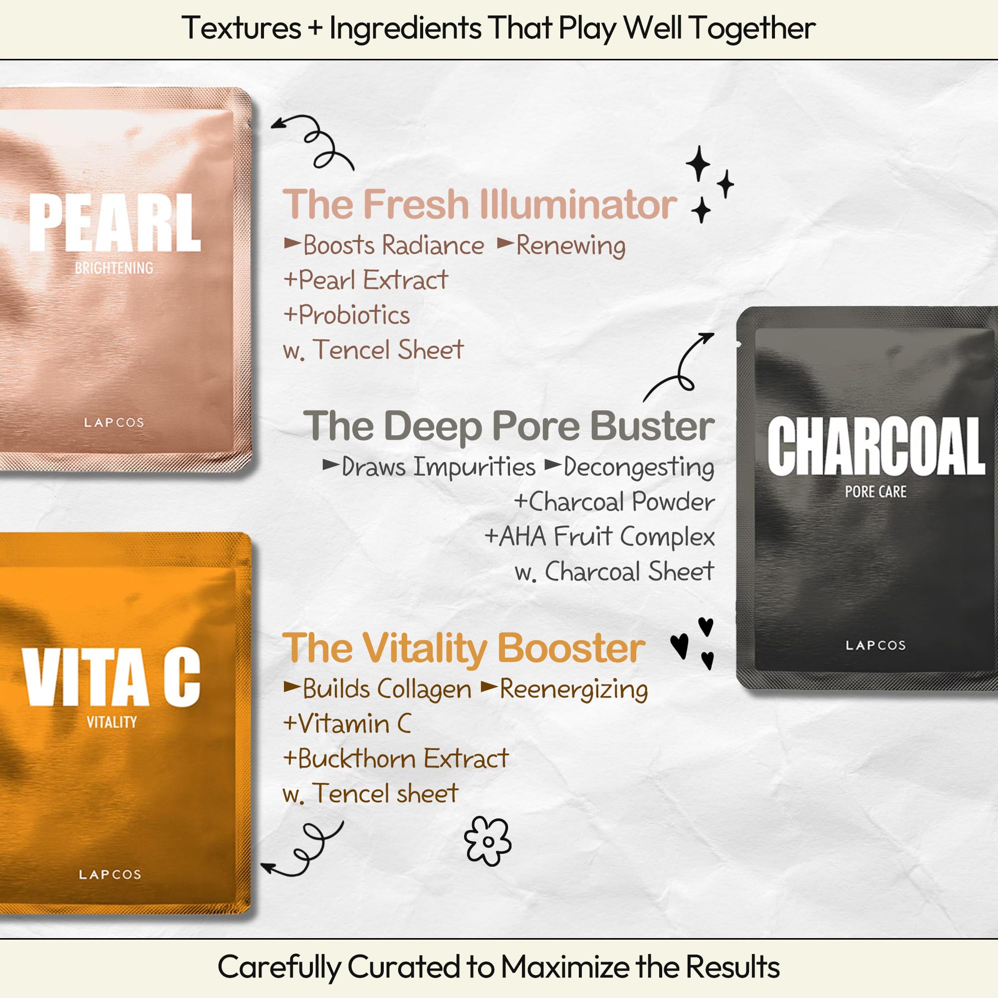 Mua LAPCOS Daily Sheet Mask Variety Pack 7+1 (Version 2) Daily Face ...