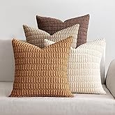Amazon.com: MIULEE Fall Pack of 4 Green-Rust Corduroy Decorative Throw Pillow Covers 18x18 Inch ...