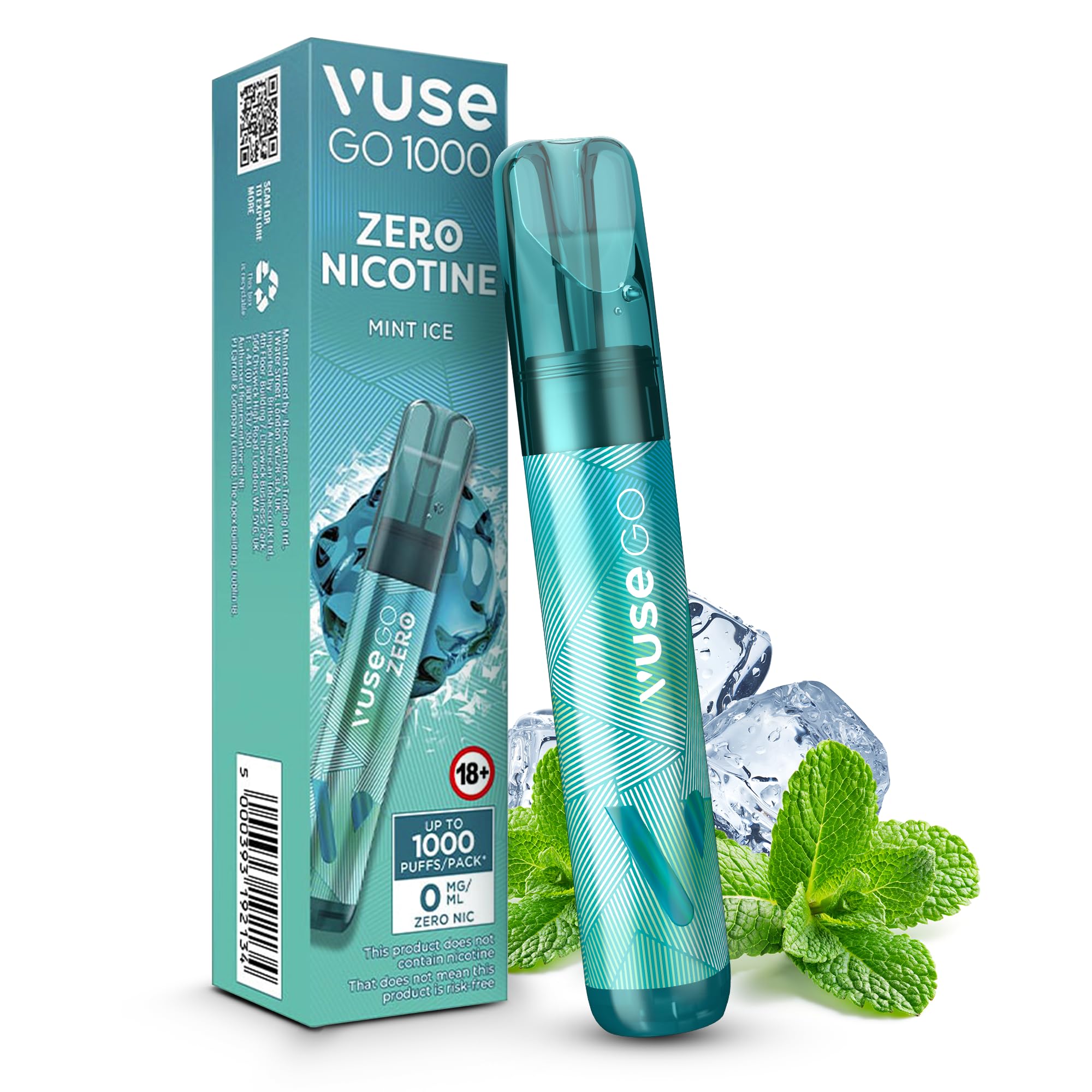 Mua Vuse Go 1000 Pen Disposable Vape, Mint Ice Flavour, Nicotine Free ...