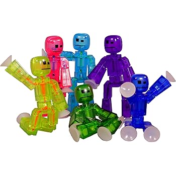 Amazon.com: Zing Stikbot 8 Solid Pink/Yellow/Light Blue/Green/Dark Blue ...