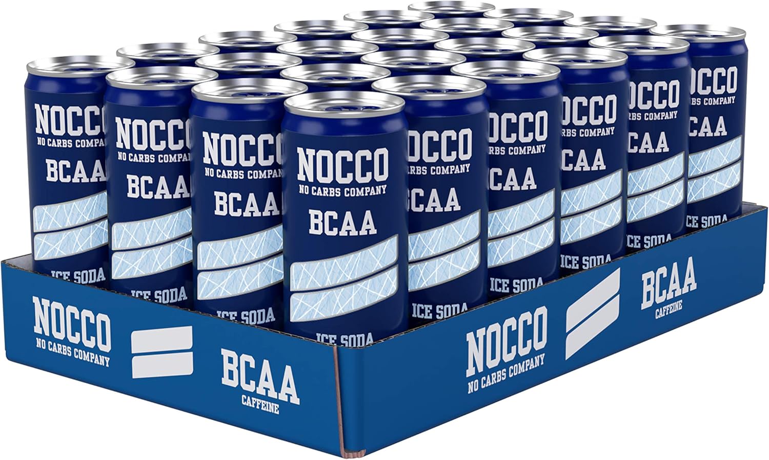 NOCCO BCAA Ice Soda 24 x 330ml | Zero Sugar | Functional Energy Drink ...