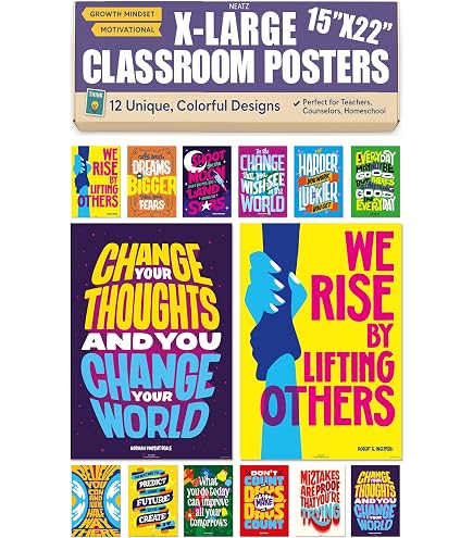 DIY Paracord Projects Growth Mindset Posters For Classroom - 6pc Set ...