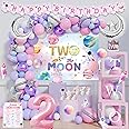 Amazon.com: Two the Moon Birthday Decorations Kit - Outer Space 2nd ...