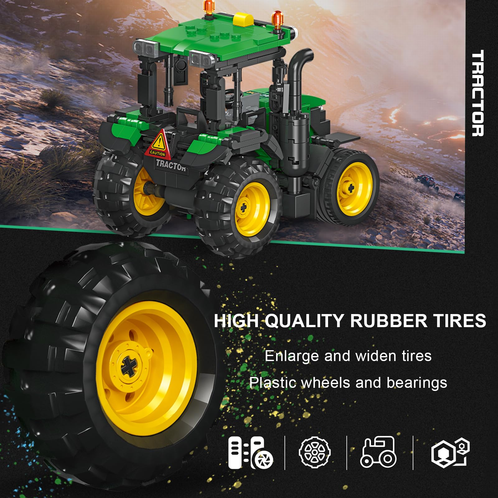 Mua Snlywan Farm Tractor Building Set for Kids,Pull Back Tractor Model ...