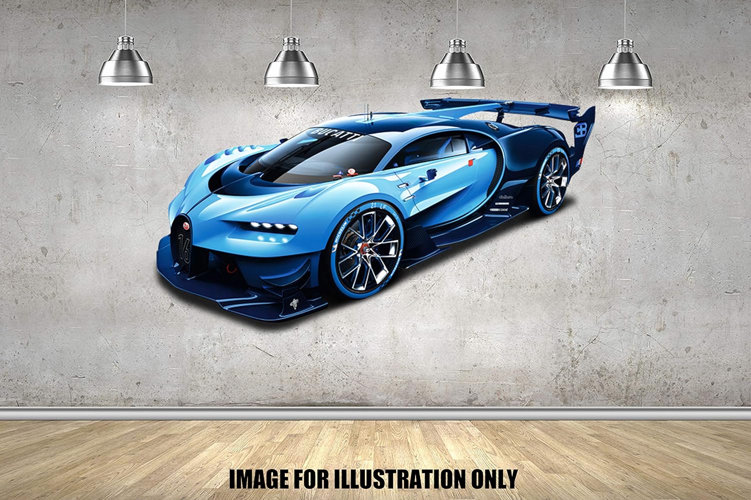 Bugatti VISION GT Super Cars Childrens Wall Stickers Exotic Cars Wall ...
