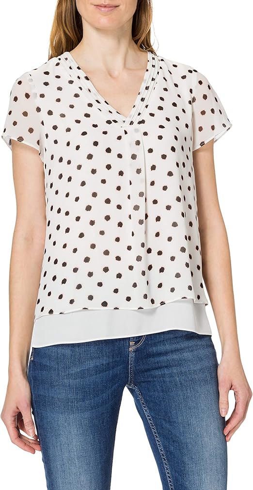 s.Oliver BLACK LABEL Damen Layering-Bluse mit Punkten: s.Oliver BLACK ...