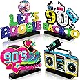 Amazon.com: 90s Party Decorations 4Pcs 90s Table Centerpieces Retro ...