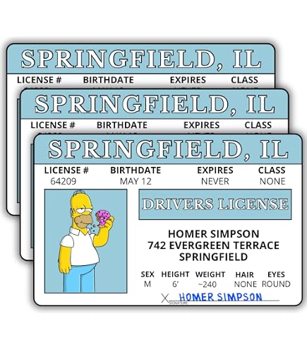 Simpsons Gifts Signs 4 Fun Parody Id Saul Goodman Drivers License Fake ...
