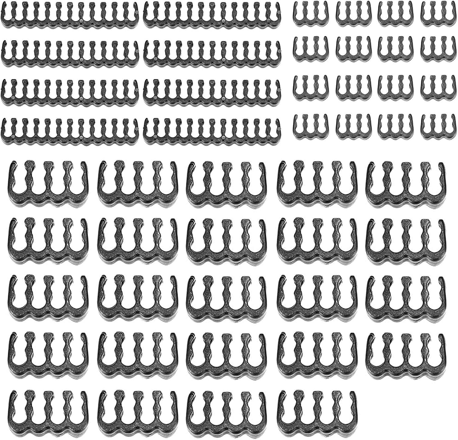 48 Pieces Cable Comb Kit for 3 mm Cable Gesleeved Black Including 8 ...