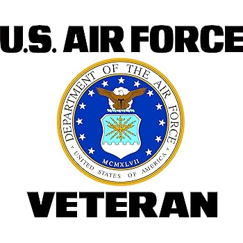 Amazon.com: United States Air Force Veteran Logo Car Decal US Military ...