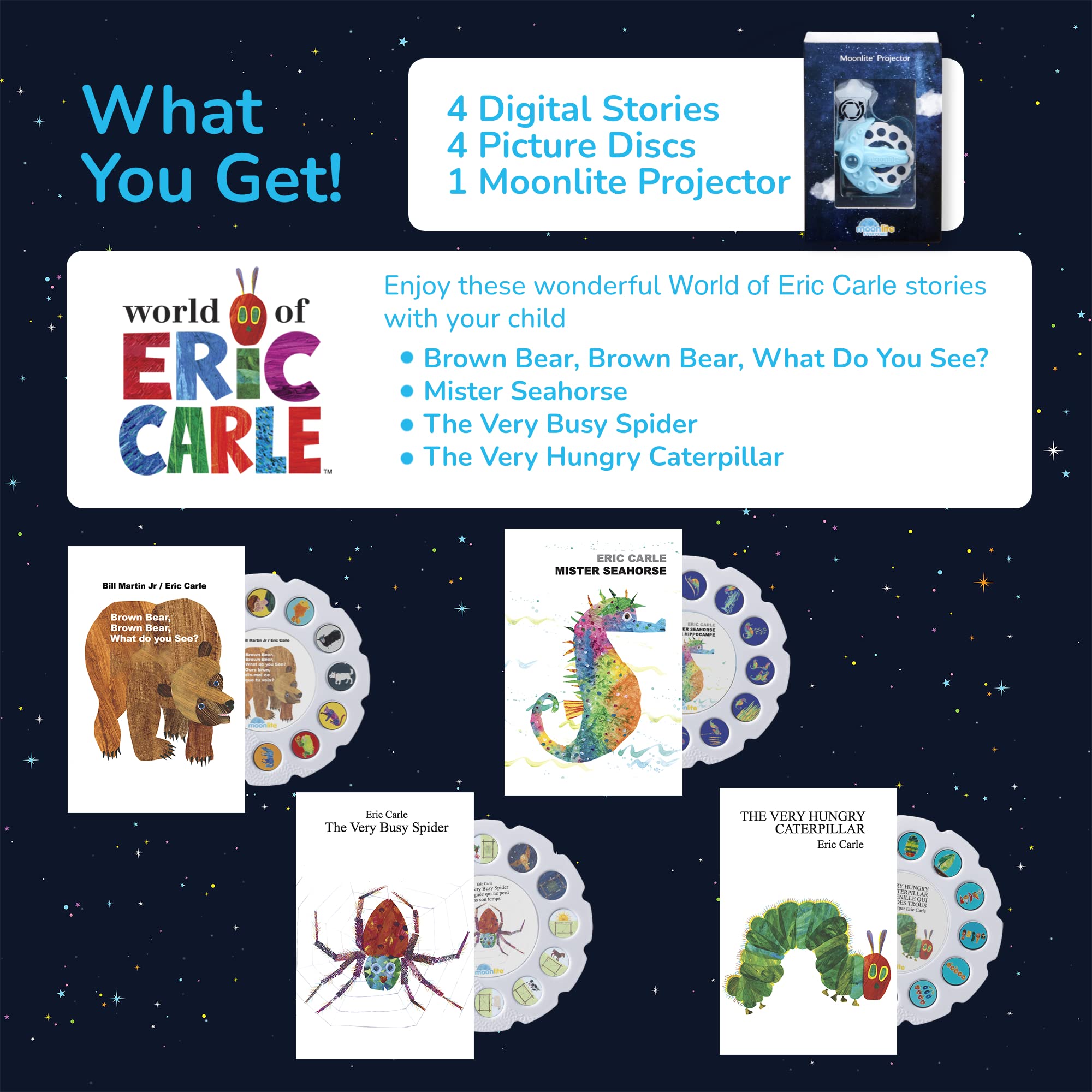 Mua Moonlite Storytime Mini Projector with 4 Eric Carle Stories, A ...
