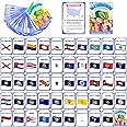 Amazon.com: 50PCS America State Flag Flash Cards for Kids Waterproof ...