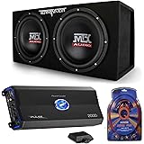 Amazon.com: MTX TNP212D2 12" 1200 Watt 4 Ohm Dual Loaded Car Audio Subwoofer Package with Sub ...