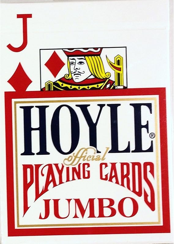 Amazon.com: Hoyle Jumbo Index Playing Cards 1202, Red Back: Sports ...